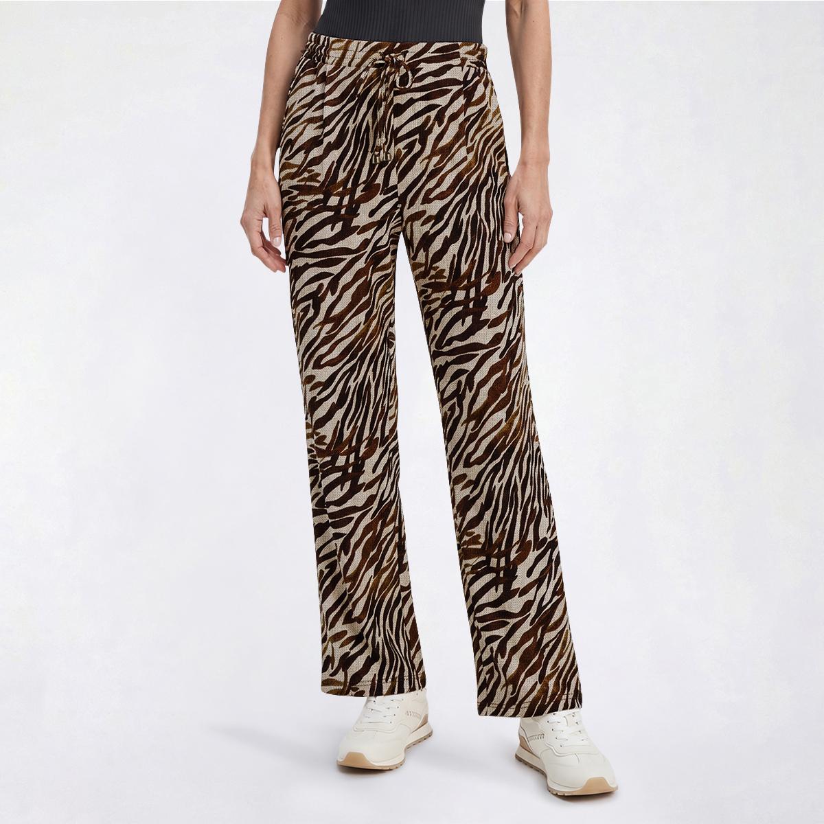 Click here for Womens Soho Apparel Zebra Drawstring Tie Wide Leg... prices